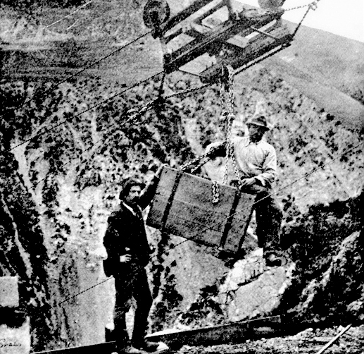 Aerial Tramway Staircase Gully. 1901. | West Coast New Zealand History