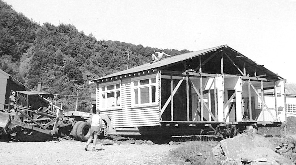 Moving Dobson Mine Building.1968. | West Coast New Zealand History