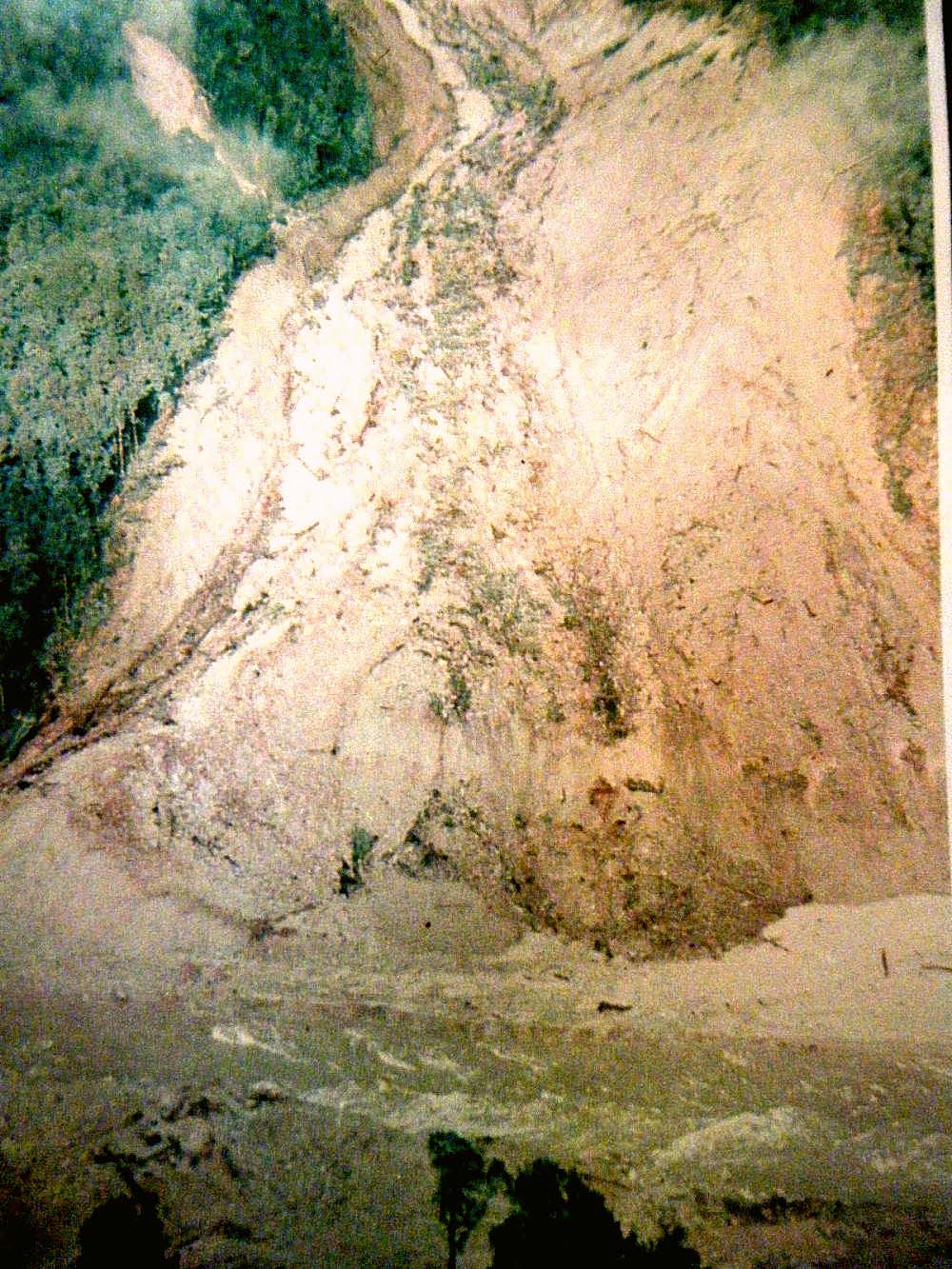 Buller River landslide caused by Inangahua earthquake.1968 | West Coast ...