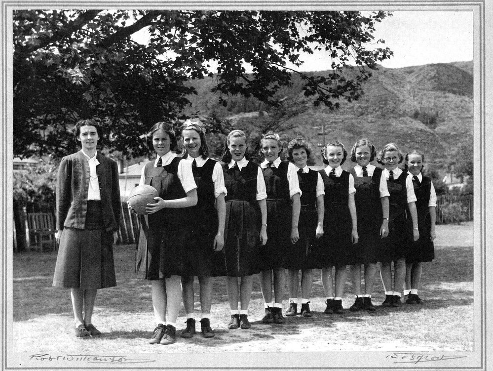 Reefton School Netball Team, early 1950s. | West Coast New Zealand History