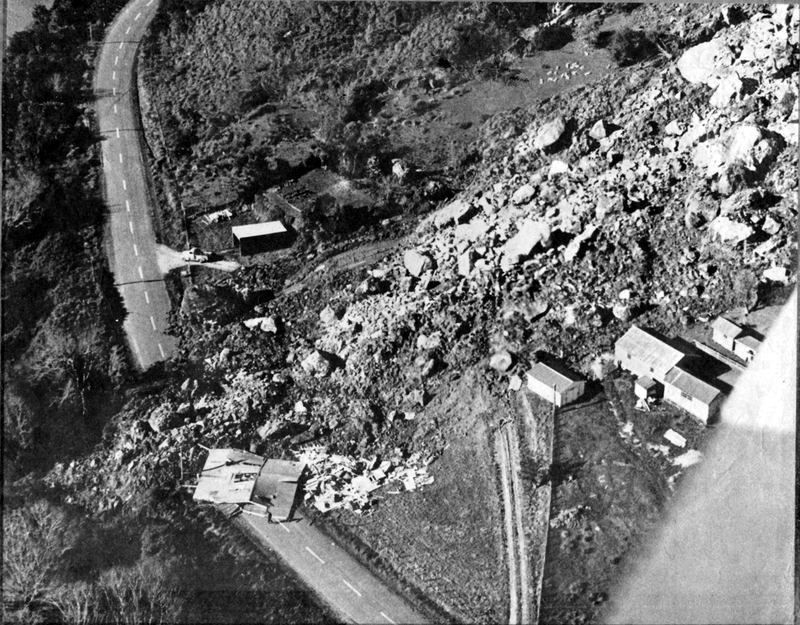 Before and after photos of Jackson home at Inangahua, 1968 earthquake ...
