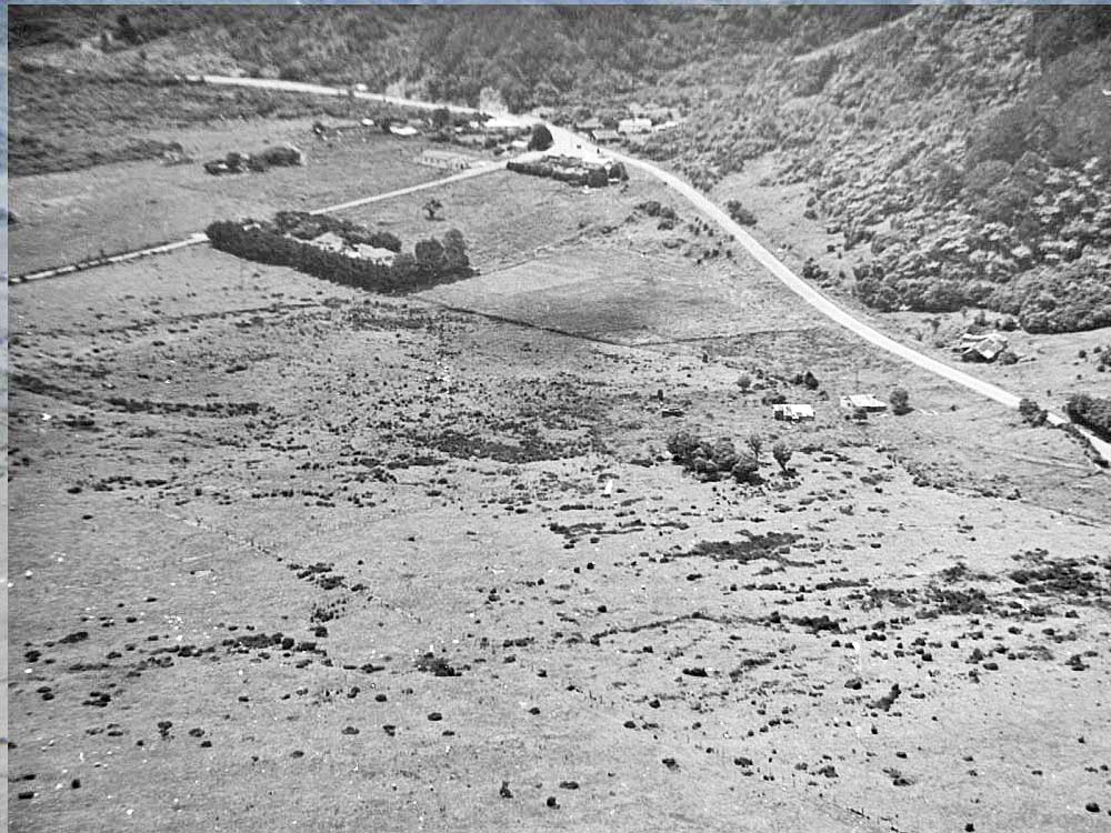 Barrytown aerial 1957. | West Coast New Zealand History