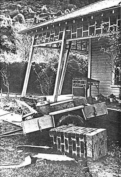 House at Inangahua Junction after the 1968 earthquake. | West Coast New ...