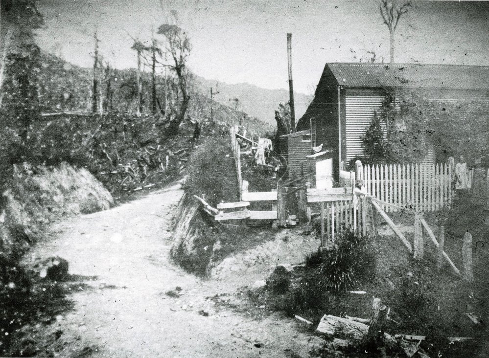 Main road, Brighton, Fox River. | West Coast New Zealand History