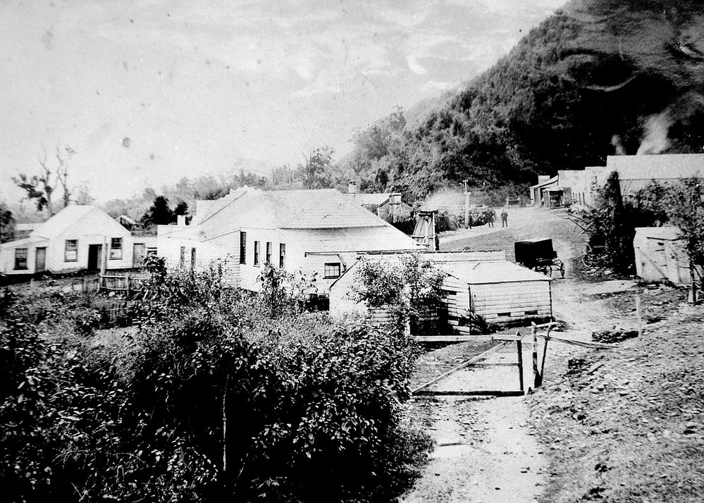 Back of the Barrytown Hotel. ca.1900 | West Coast New Zealand History
